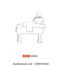 Doodle Sketch Massage Concept On White Stock Vector (Royalty Free ...