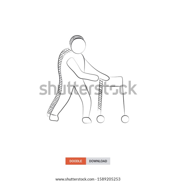 Doodle Sketch Physiotherapy Concept On White Stock Vector (Royalty Free ...