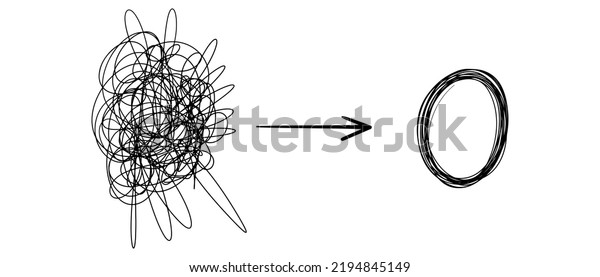 Doodle Sketch Style Hand Drawn Confusion Stock Vector (Royalty Free ...