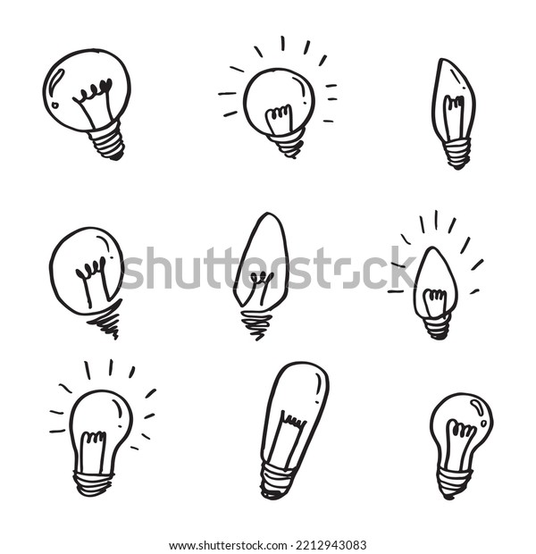 Doodle Sketch Style Hand Drawn Light Stock Vector (Royalty Free ...