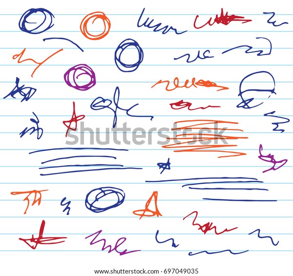 Doodle Sketchy Pen Scrible Vector Illustration Stock Vector (Royalty ...