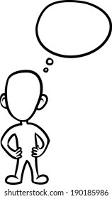 Doodle Small Person Standing Stock Vector (Royalty Free) 190185986 ...