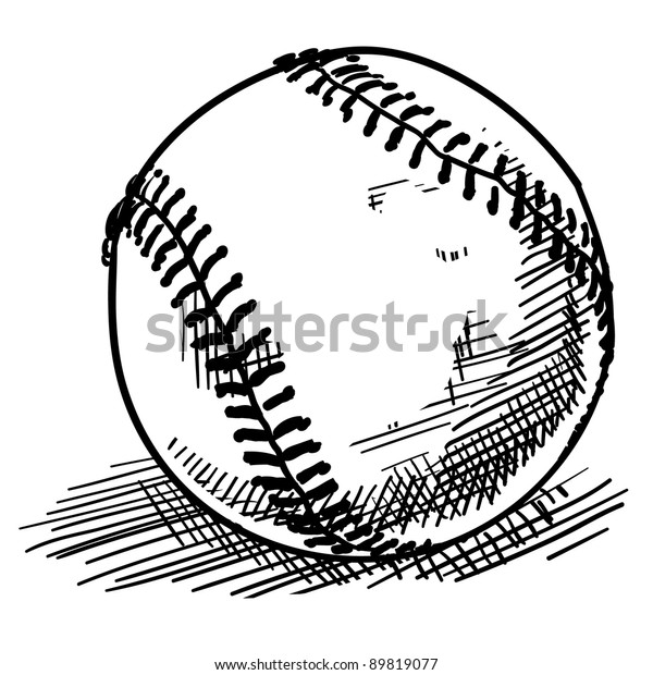 Doodle Style Baseball Sports Vector Illustration Stock Vector (Royalty ...
