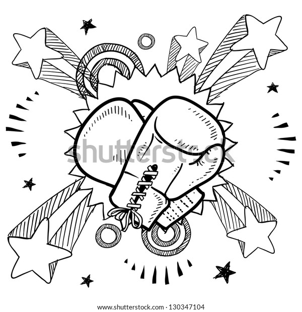 Doodle Style Illustration Boxing Vector Format Stock Vector (Royalty ...