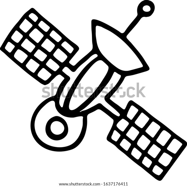 Doodle Style International Space Station Thematic Stock Vector (Royalty ...