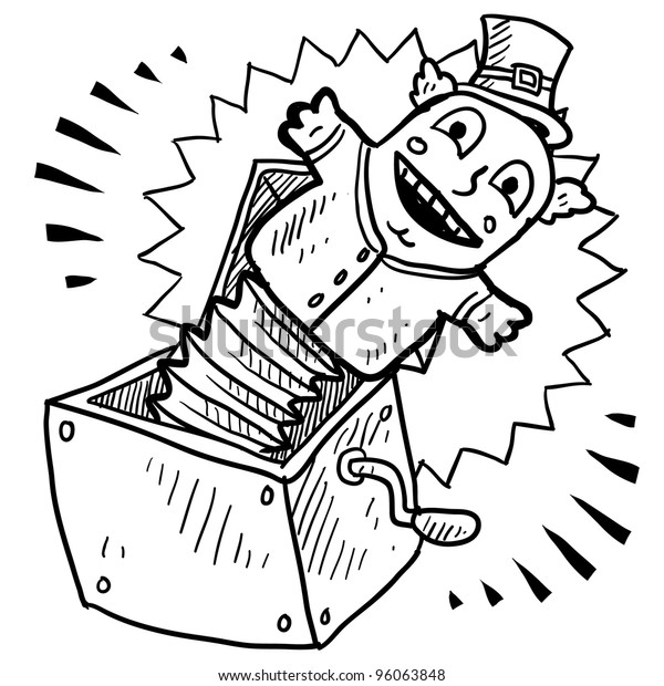 Doodle Style Jack Box Illustration Vector Stock Vector (Royalty Free ...