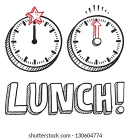1,104 Lunchtime clock Images, Stock Photos & Vectors | Shutterstock