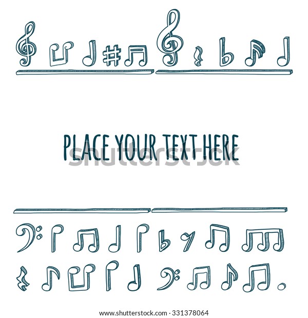 Doodle Style Musical Notes Background Vector Stock Vector (Royalty Free ...