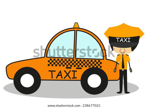 Doodle Taxi Driver Stock Vector (Royalty Free) 238677025 | Shutterstock