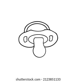 Doodle Vector Hand Drawn Baby Pacifier Stock Vector (Royalty Free ...
