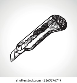 Doodle Vector Hand Drawn Box Knife Stock Vector (Royalty Free ...