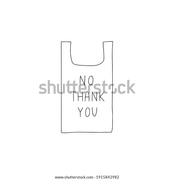 Doodle Vector Hand Drawn Polyethylene Plastic Stock Vector (Royalty ...