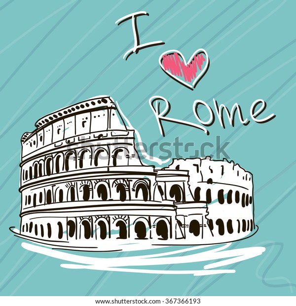 Doodle Vector Illustration World Famous Landmark Stock Vector (Royalty ...