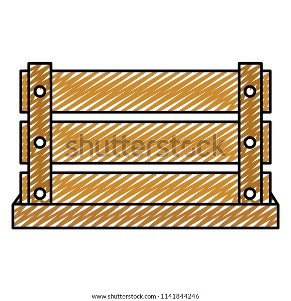 Doodle Wood Grillage Texture Yard Architecture Stock Vector (Royalty ...
