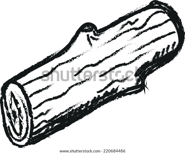 Doodle Wood Logs Stock Vector (Royalty Free) 220684486