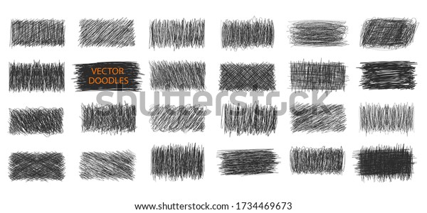 Doodles Vector Set Pen Sketches Drawn Stock Vector (Royalty Free ...