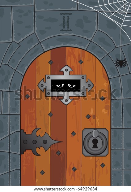 Door Ancient Medieval Dungeon Stock Vector (Royalty Free) 64929634 ...