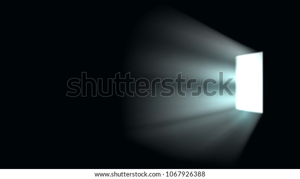 Door Dark Room Bright Light Window Stock Vector (Royalty Free ...