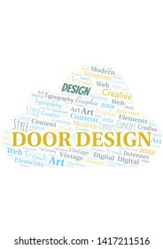 Door Design Word Cloud Wordcloud Made Stock Vector (Royalty Free ...
