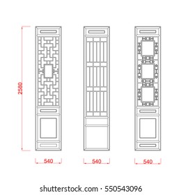 Door Frame Vector Image Dimension Black Stock Vector (Royalty Free ...