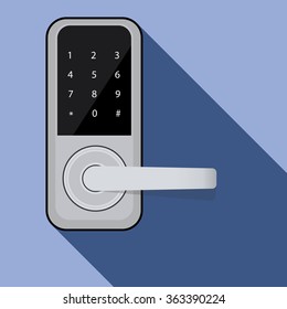Door Handle Electric Lock Stock Vector (Royalty Free) 363390224 ...