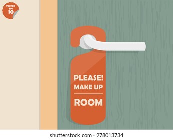 Door Handle Hanging Room Tag Text Stock Vector (Royalty Free) 278013734 ...