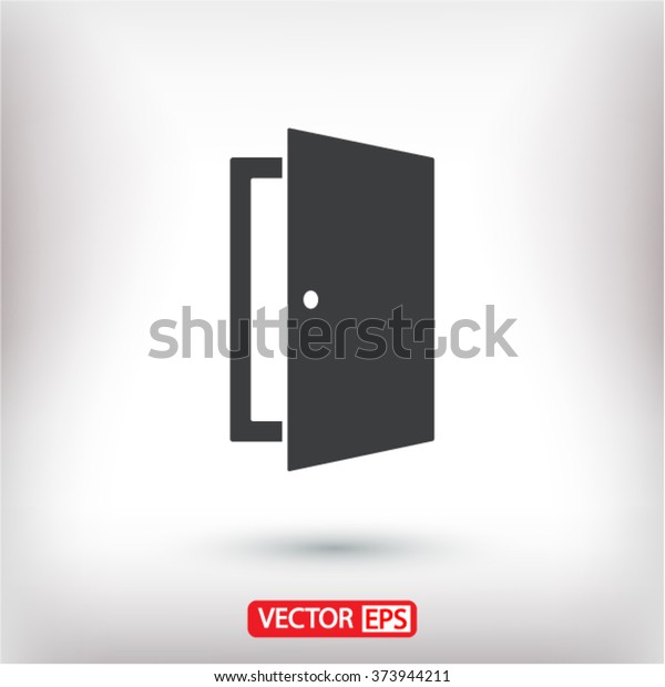 Door Icon Stock Vector (Royalty Free) 373944211