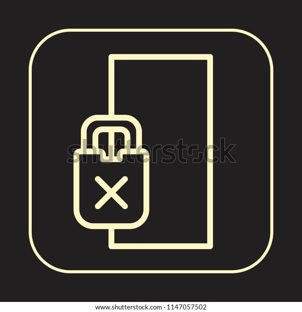 Door Icon Locked Door No Entry Stock Vector (Royalty Free) 1147057502 ...