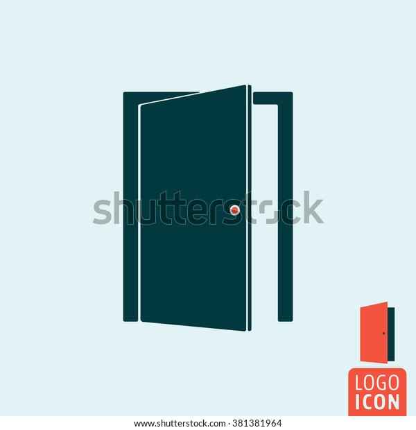 Door Icon Open Door Icon Isolated Stock Vector (Royalty Free) 381381964 ...