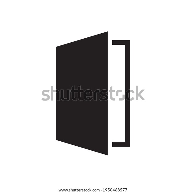 Door Icon Open Door Symbol Your Stock Vector (Royalty Free) 1950468577 ...