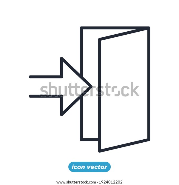 Door Icon Door Symbol Template Graphic Stock Vector (Royalty Free ...