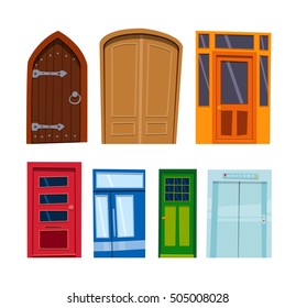 Decorative Doorway Different Retro Doors Cartoon 스톡 일러스트 782904118 ...