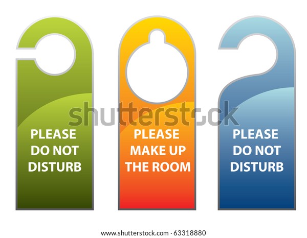 Door Knob Hanger Sign Do Not Stock Vector (Royalty Free) 63318880 ...
