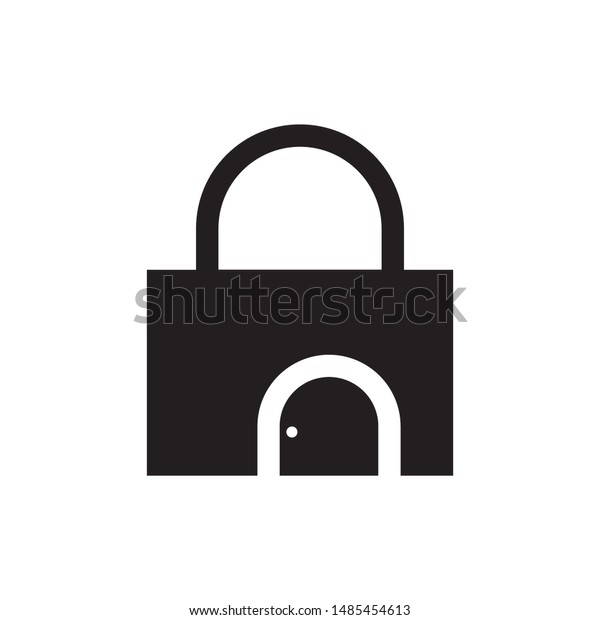 Door Lock Logo Design Vector Stock Vector (Royalty Free) 1485454613 ...