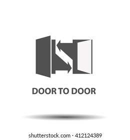 Door Door Logo Concept Icon Label Stock Vector (Royalty Free) 412124389