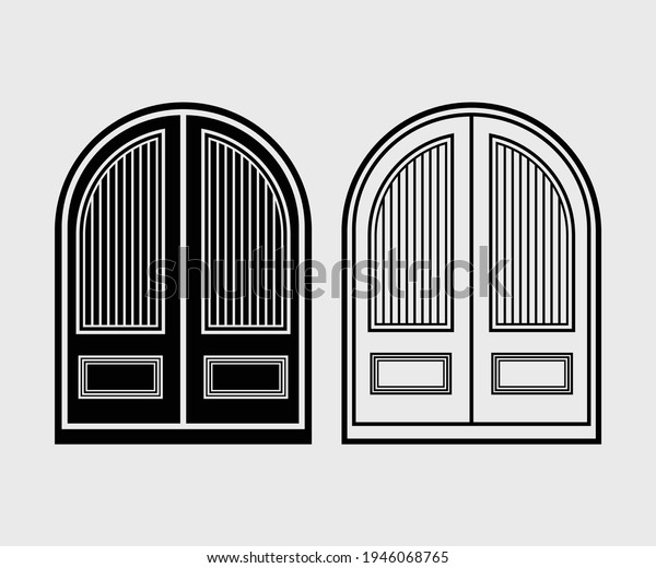 Door Printable Vector Illustration Door Clipart 库存矢量图（免版税）1946068765 ...