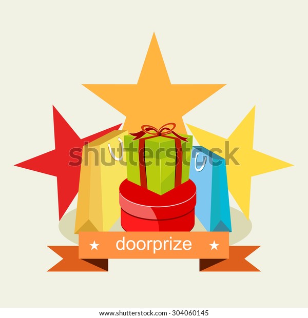 Door Prize Prize Gift Concept Stock Vector (Royalty Free) 304060145