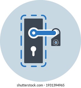Door Security Lock Icon Digital Lock Stock Vector (Royalty Free ...