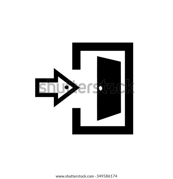 Door Sign Icon Enter Symbol Stock Vector (Royalty Free) 349586174 ...