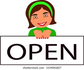 Door Sign Poster Stock Vector Illustration Stock Vector (Royalty Free ...