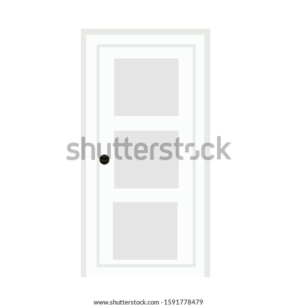 Door Simple Clip Art Vector Illustration Stock Vector (Royalty Free ...