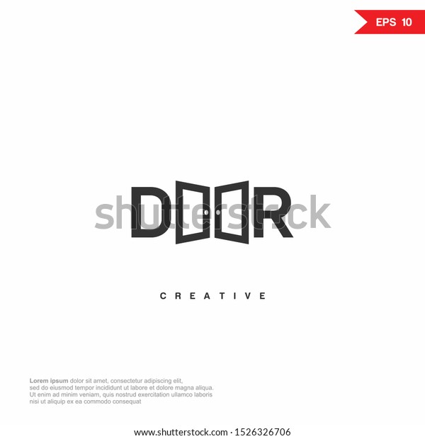 Door Text Modern Logo Icon Design Stock Vector (Royalty Free) 1526326706