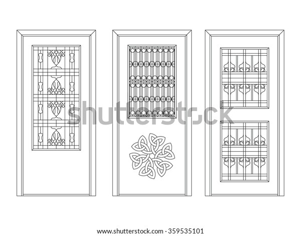 Door Vector Vintage Iron Works Design Stock Vector (Royalty Free ...