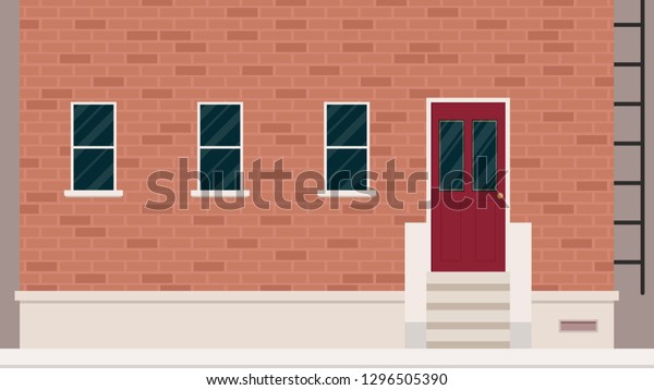 Door Window Cartoon Vector Free Space Stock Vector (Royalty Free ...
