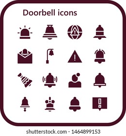 Doorbell Icon Set 16 Filled Doorbell Stock Vector (Royalty Free) 1464899153