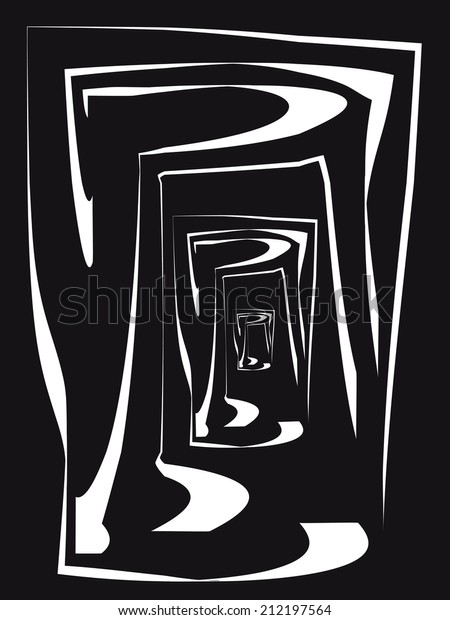 Doors Abstract Drawing Stock Vector (Royalty Free) 212197564 | Shutterstock