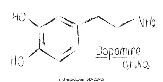 Dopamine Structural Chemical Formula Vector Eps10: vetor stock (livre ...