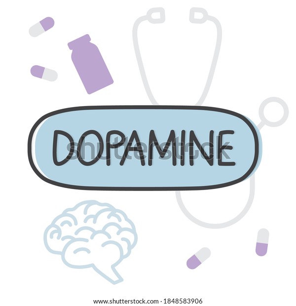 Dopamine Word Concept Vector Illustration Stock Vector (Royalty Free ...