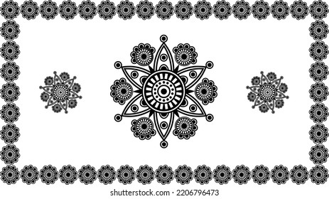 Dopata Design Block Print Motif Mandala Stock Vector (Royalty Free ...