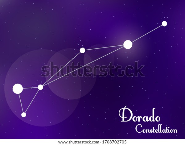 Dorado Constellation Starry Night Sky Cluster Stock Vector (Royalty ...